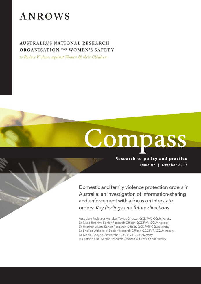 Domestic And Family Violence Protection Orders In Australia Research