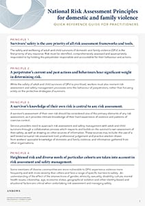Updating the National Risk Assessment Principles & Risk Factors