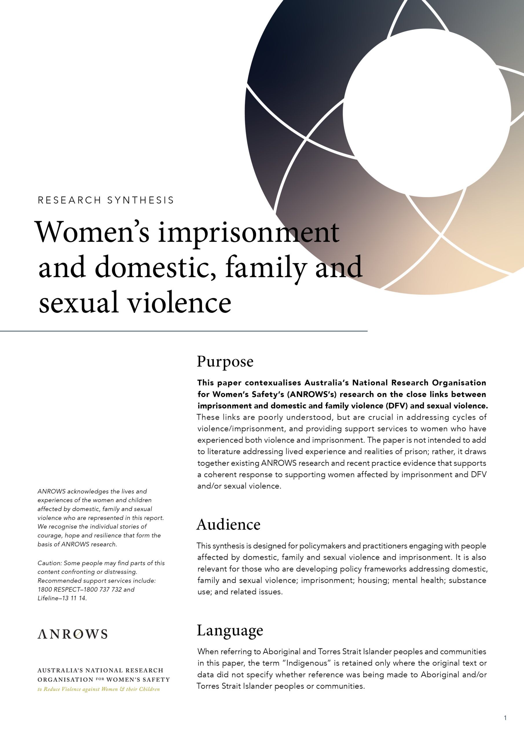 Women’s imprisonment and domestic, family and sexual violence - ANROWS - Australia's National ...