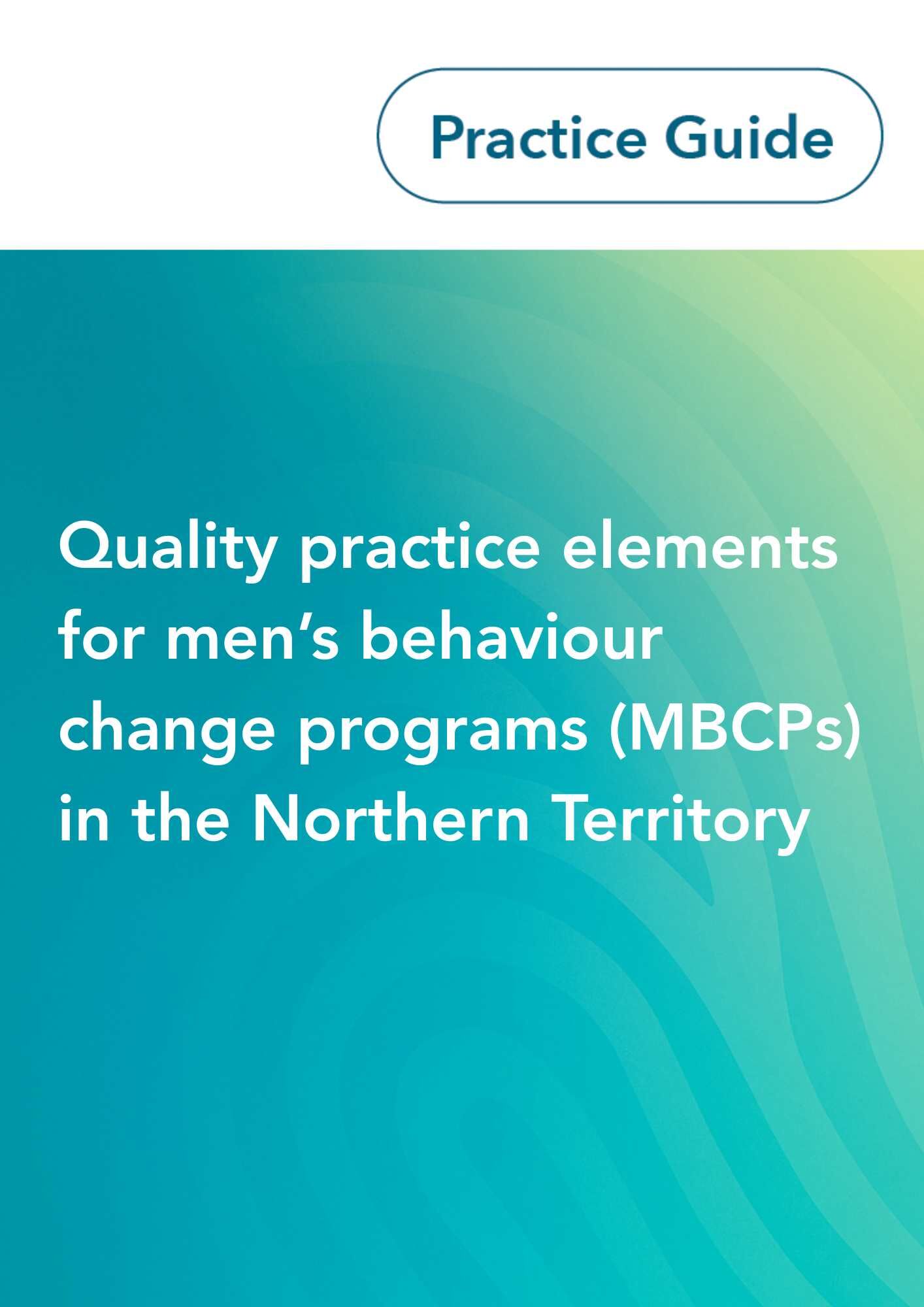 Quality practice elements for men’s behaviour change programs (MBCPs ...