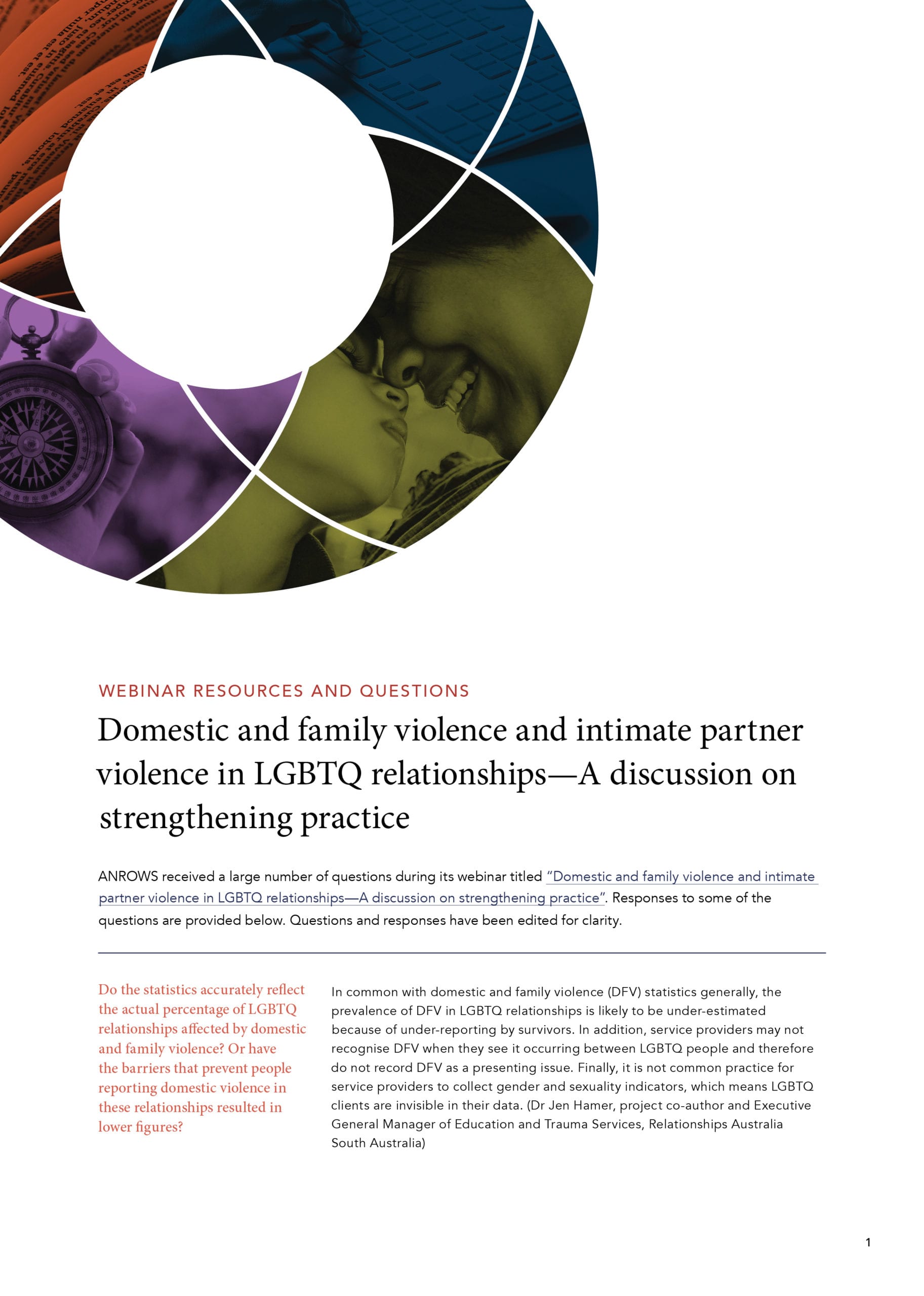 Developing LGBTQ programs for perpetrators and victims/survivors of ...